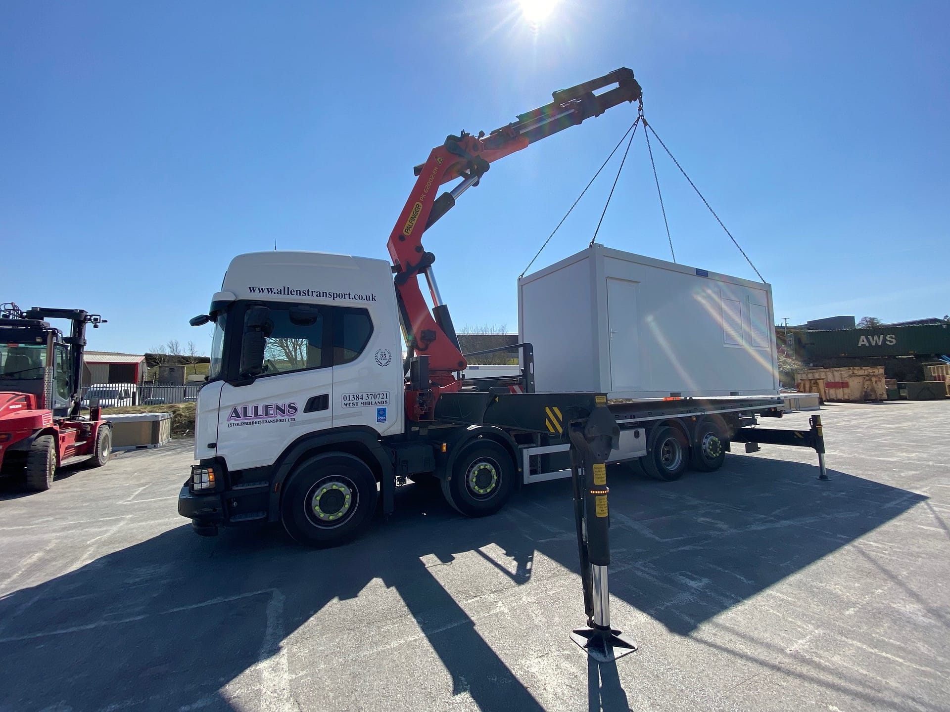 crane vehicle delivery - TF Jackson Accommodation Ltd